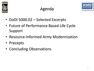 DoDi 5000.02 And Resource Informed Army Modernization | PPTX