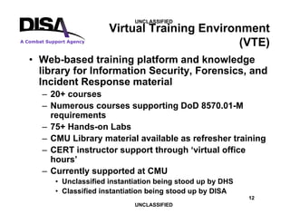 DoD IA Training Products, Tools Integration, and Operationalization | PPT