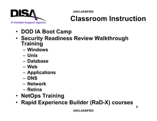 DoD IA Training Products, Tools Integration, and Operationalization | PPT
