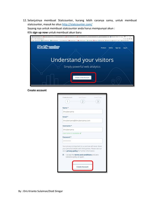 MEMBUAT FLAGCOUNTER dan STATCOUNTER Pada OJS | PDF