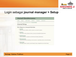 CARA MUDAH SETTING OJS | PDF