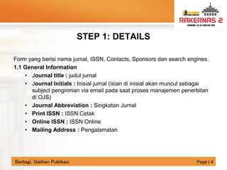 CARA MUDAH SETTING OJS | PDF