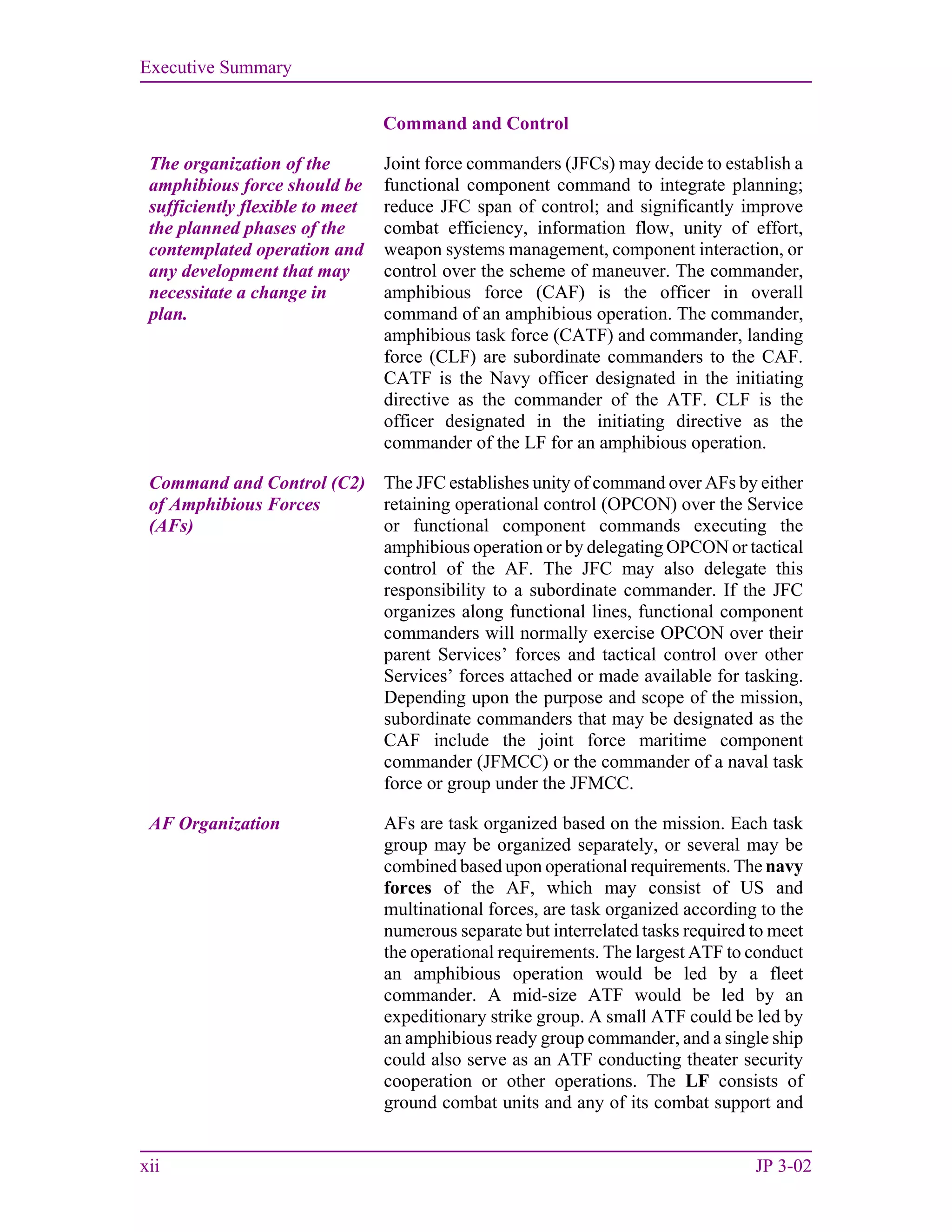 DOD Joint Doctrine on Amphibious Operations (Aug 2014) | PDF
