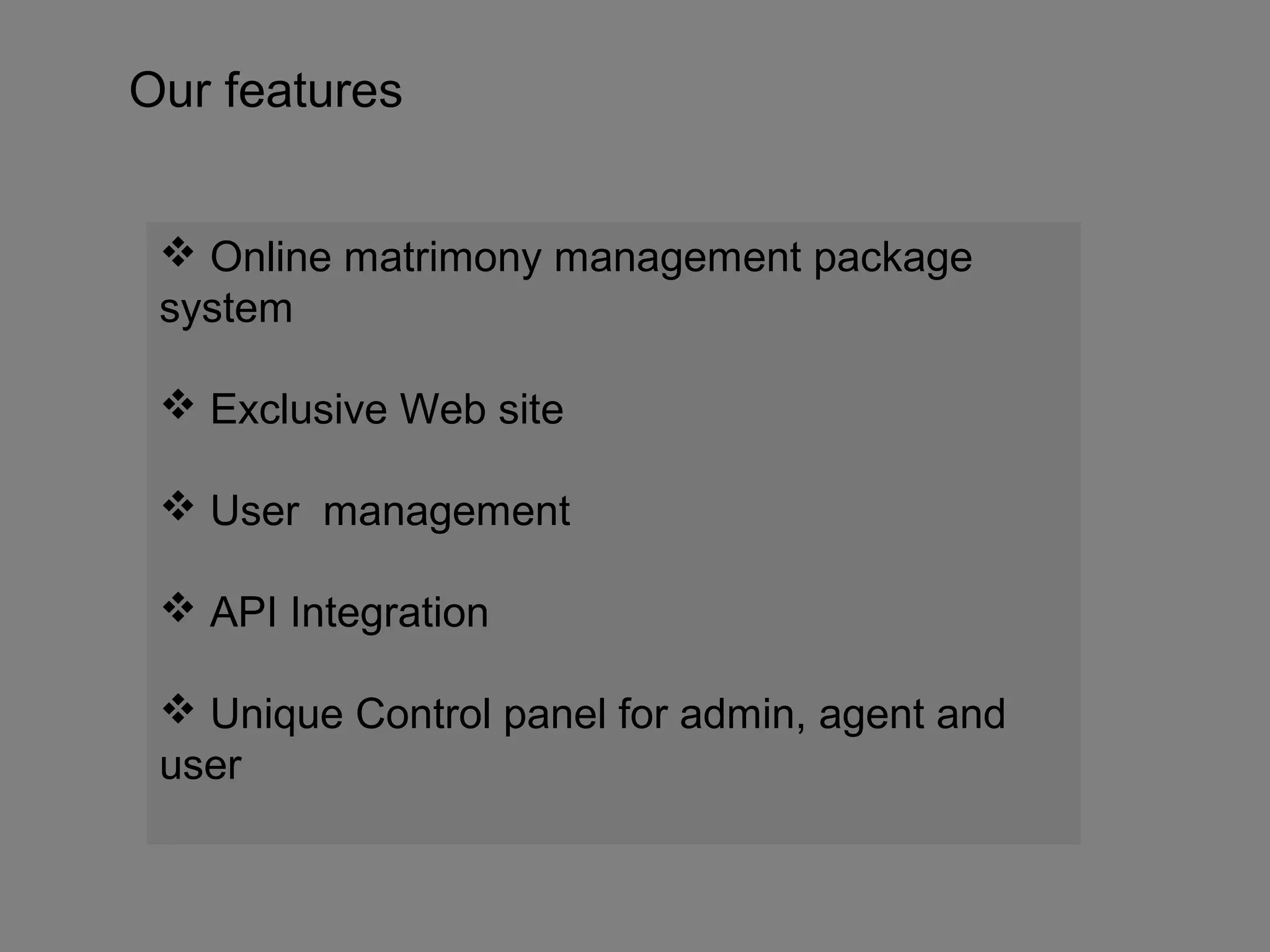 Dod matrimony ppt | PPT