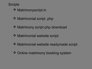 Dod matrimony ppt 2 | PPT