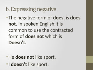 ENGLISH GRAMMAR (AUXILIARY VERB- DO, DOES, DID) | PPTX
