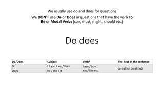 Do does present participle | PPTX