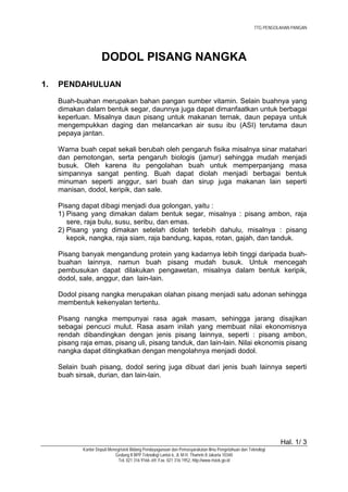 Dodol pisang nangka | PDF