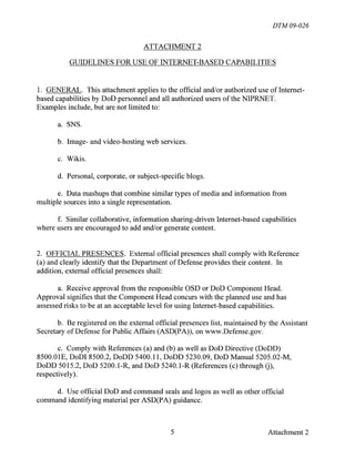 DOD Publishes Social Media Guidelines | PDF