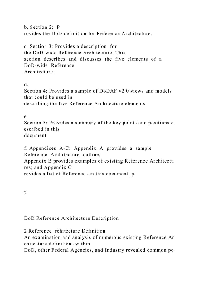 DoD Reference Architecture Description Office of the A.docx DoD Reference Architecture Description Office of the A.docx