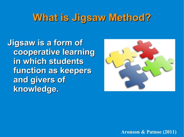 Jigsaw Cooperative Learning | PPT