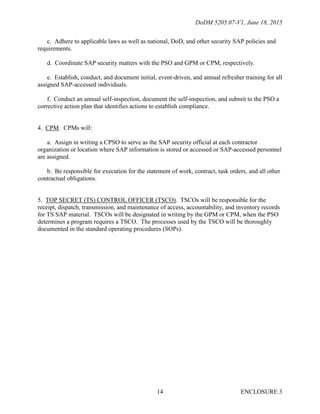 Do d special access program security manual dodm 5205-07-v1 | PDF ...