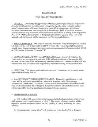 Do d special access program security manual dodm 5205-07-v1 | PDF ...