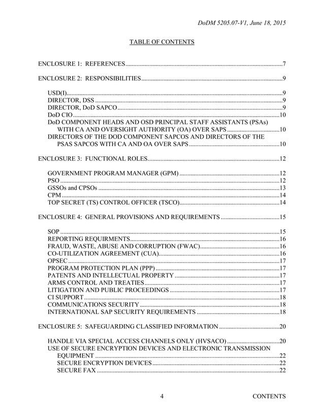 Do d special access program security manual dodm 5205-07-v1 | PDF ...