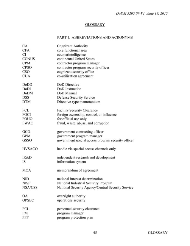 Do d special access program security manual dodm 5205-07-v1 | PDF | Operating Systems | Computer ...