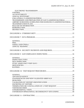 Do d special access program security manual dodm 5205-07-v1 | PDF ...