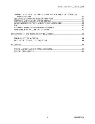 Do d special access program security manual dodm 5205-07-v1 | PDF ...