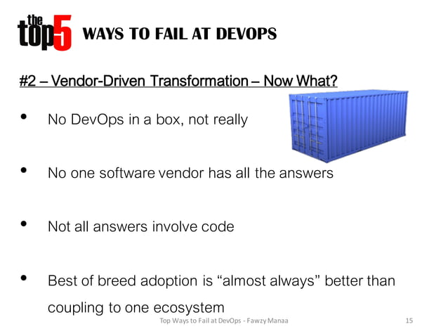 Top 5 Ways to Fail at DevOps | PPT