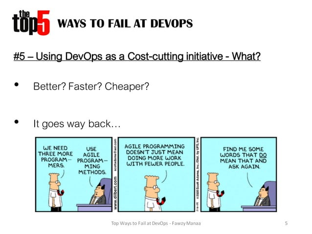 Top 5 Ways to Fail at DevOps | PPT