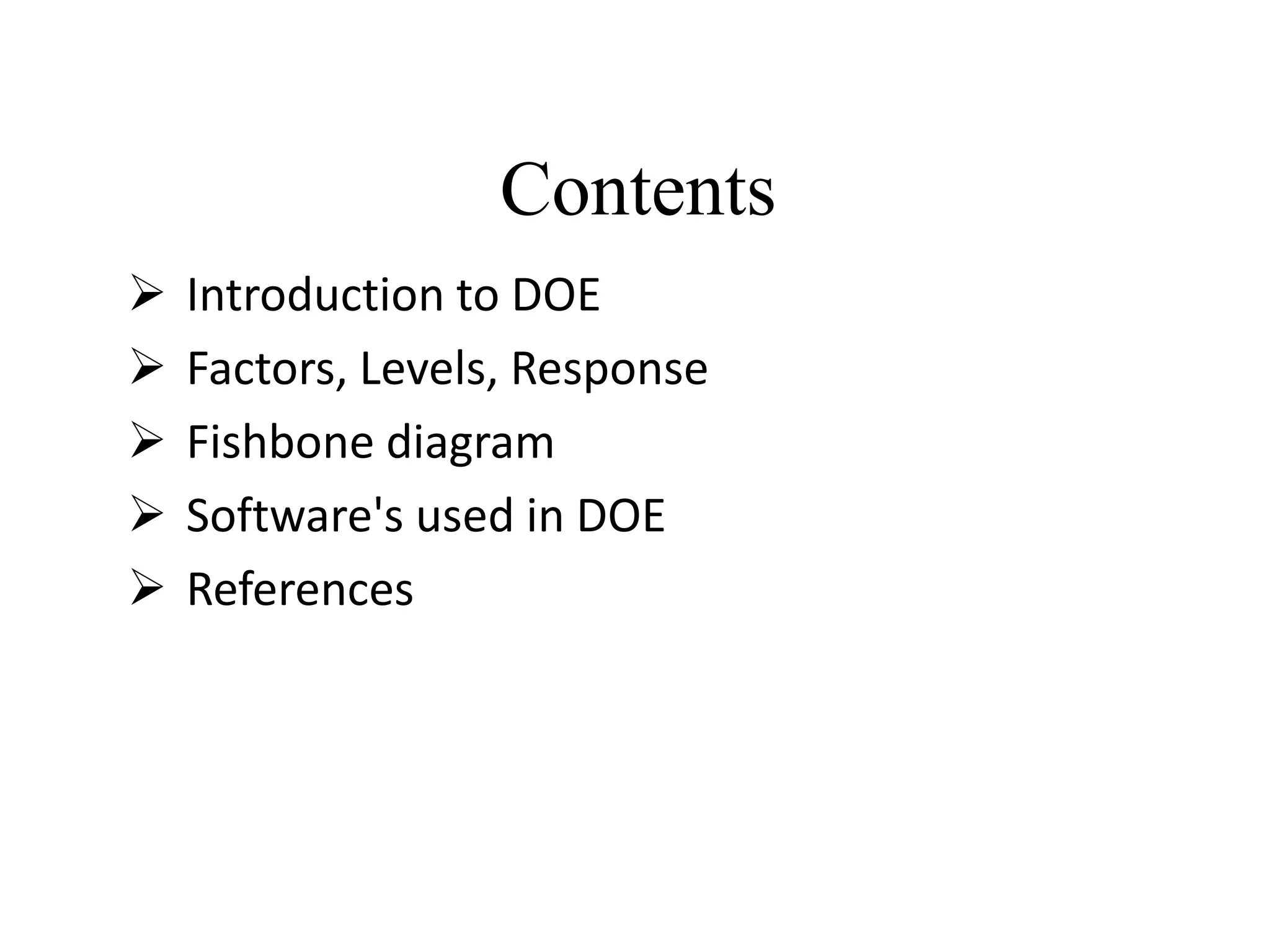 Factors affecting Design of Experiment (DOE) and softwares of DOE | PPTX
