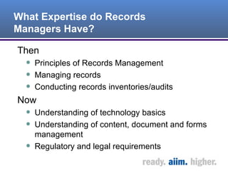 Records Management and IT: Bridging the Gap | PPT
