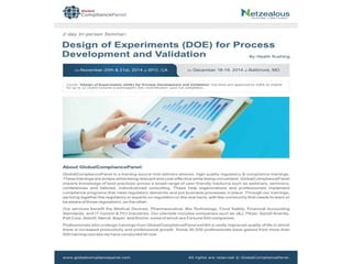 Doe process-development-validation | PPT