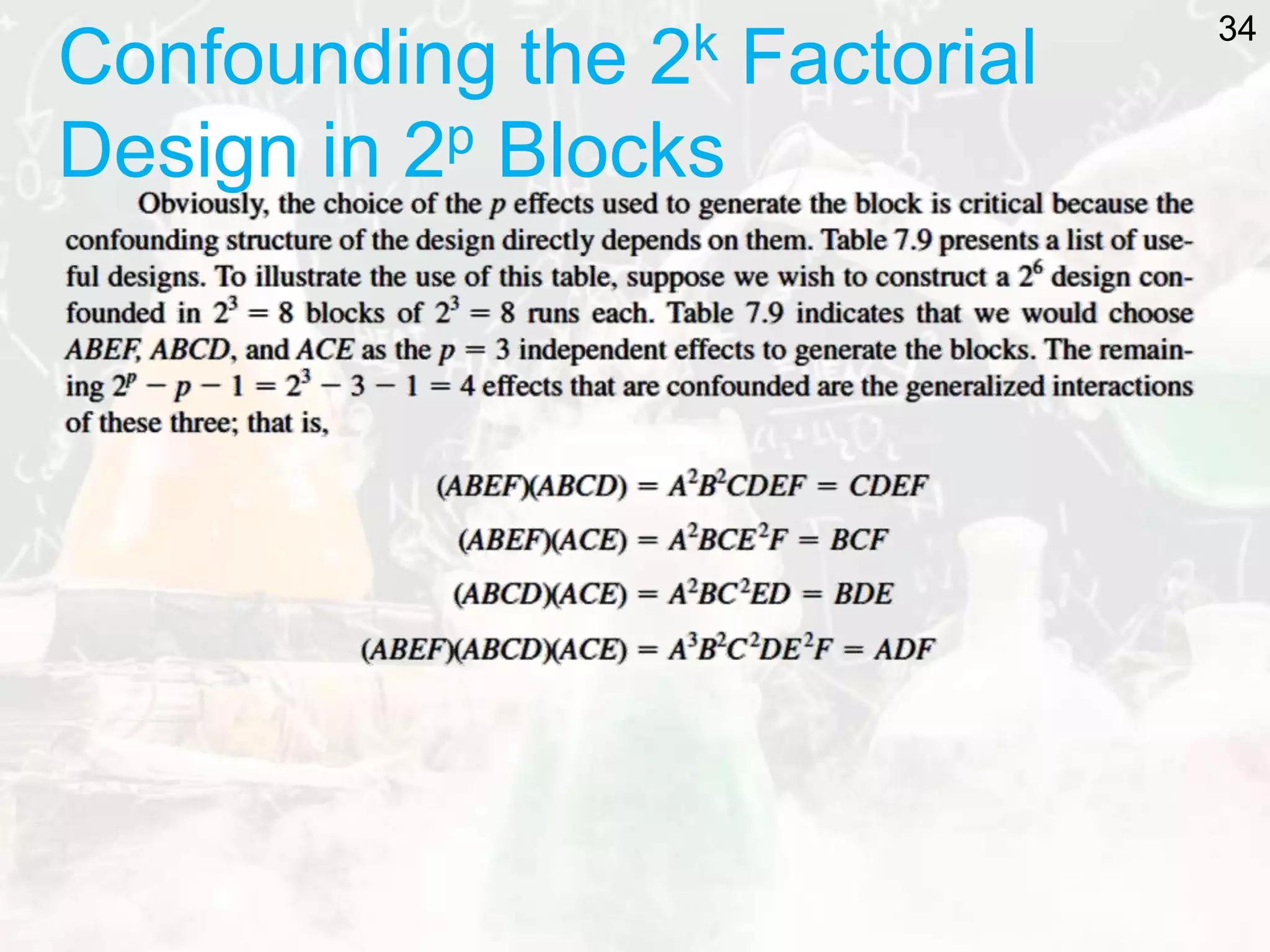 Doe10 factorial2k blocking | PPT