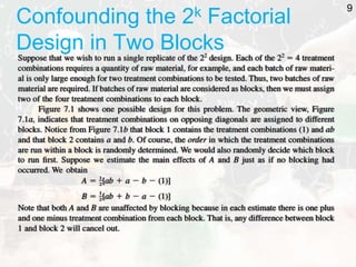 Doe10 factorial2k blocking | PPT