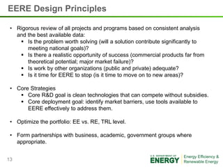 Doe 2013 Eere Congressional Budget Request | PDF | Power and Energy ...