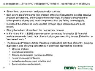 Doe 2013 Eere Congressional Budget Request | PDF | Power and Energy ...