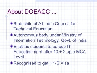 Doeacc | PPT