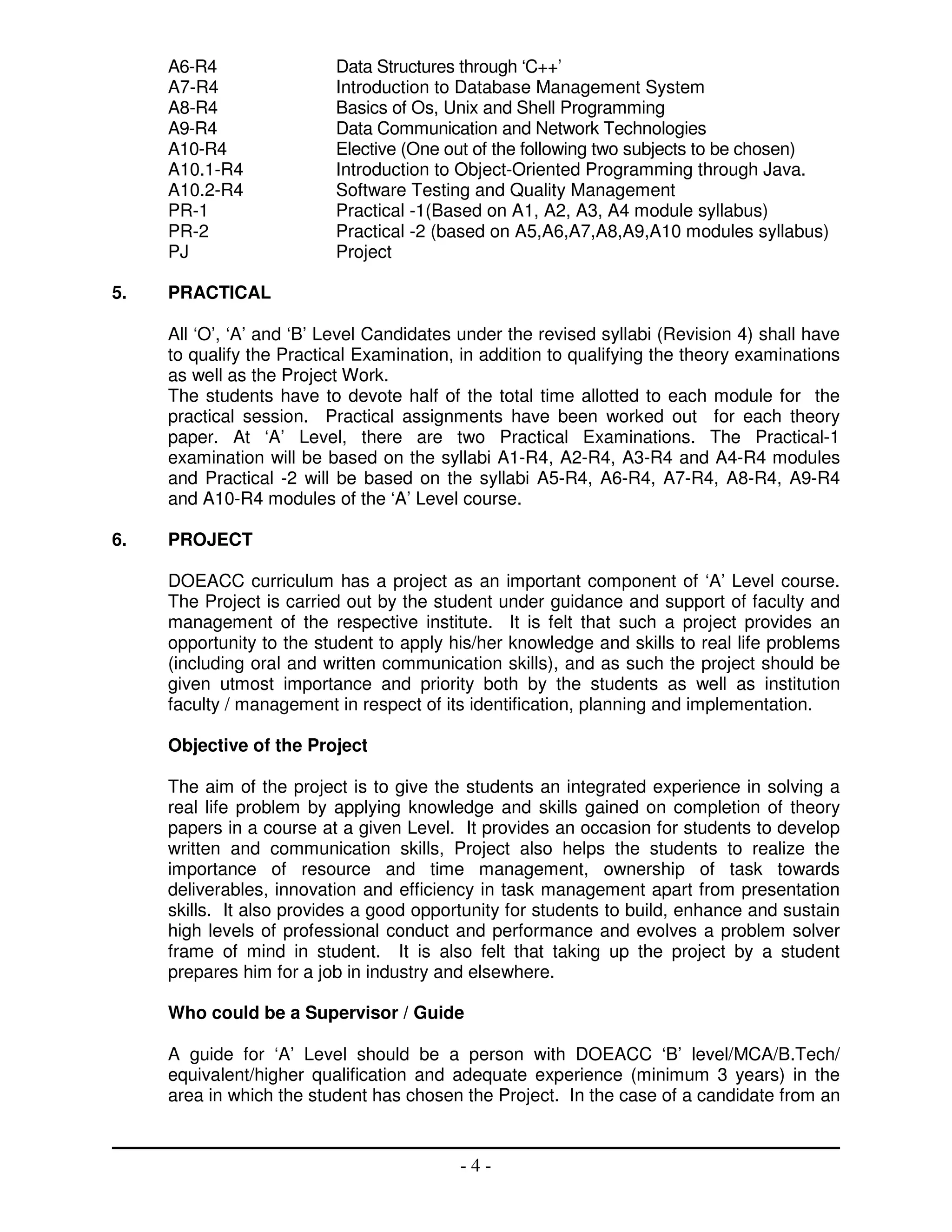 Doeacc revised a_level | PDF