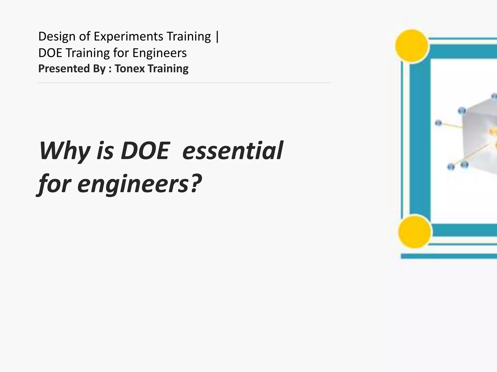 DOE, Design Of Experiments, DoE Training, Learn How To Use DoE, Taguchi ...