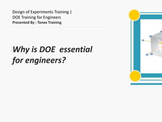 DOE, Design Of Experiments, DoE Training, Learn How To Use DoE, Taguchi ...