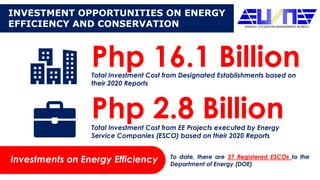 Investment Opportunities on Energy Efficiency and Conservation ...