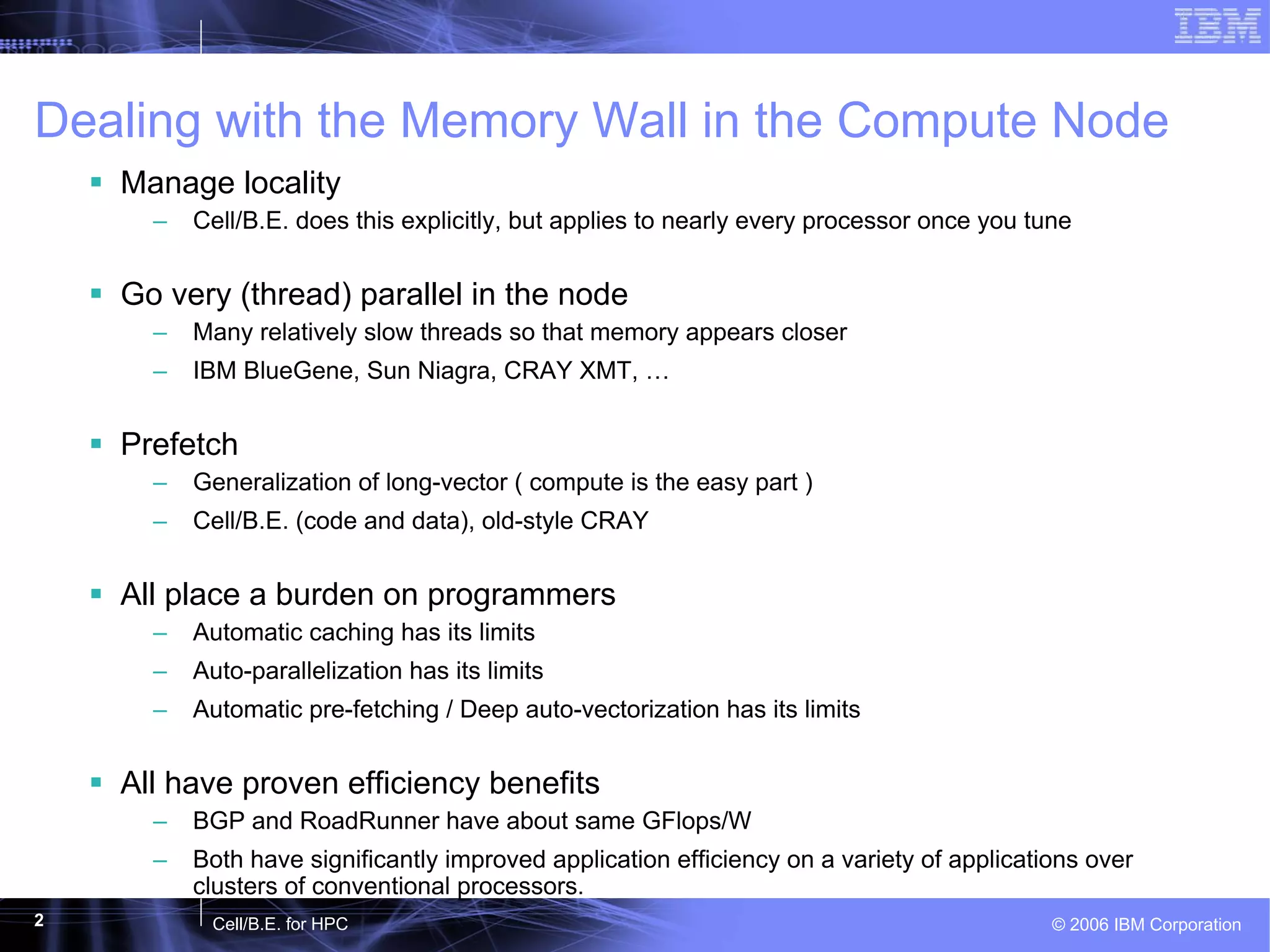 Intro to Cell Broadband Engine for HPC | PDF