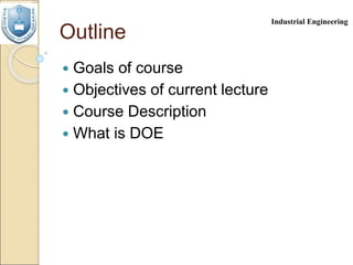 Design of Experiments_lecture_1 - introduction powerpoint | PPT