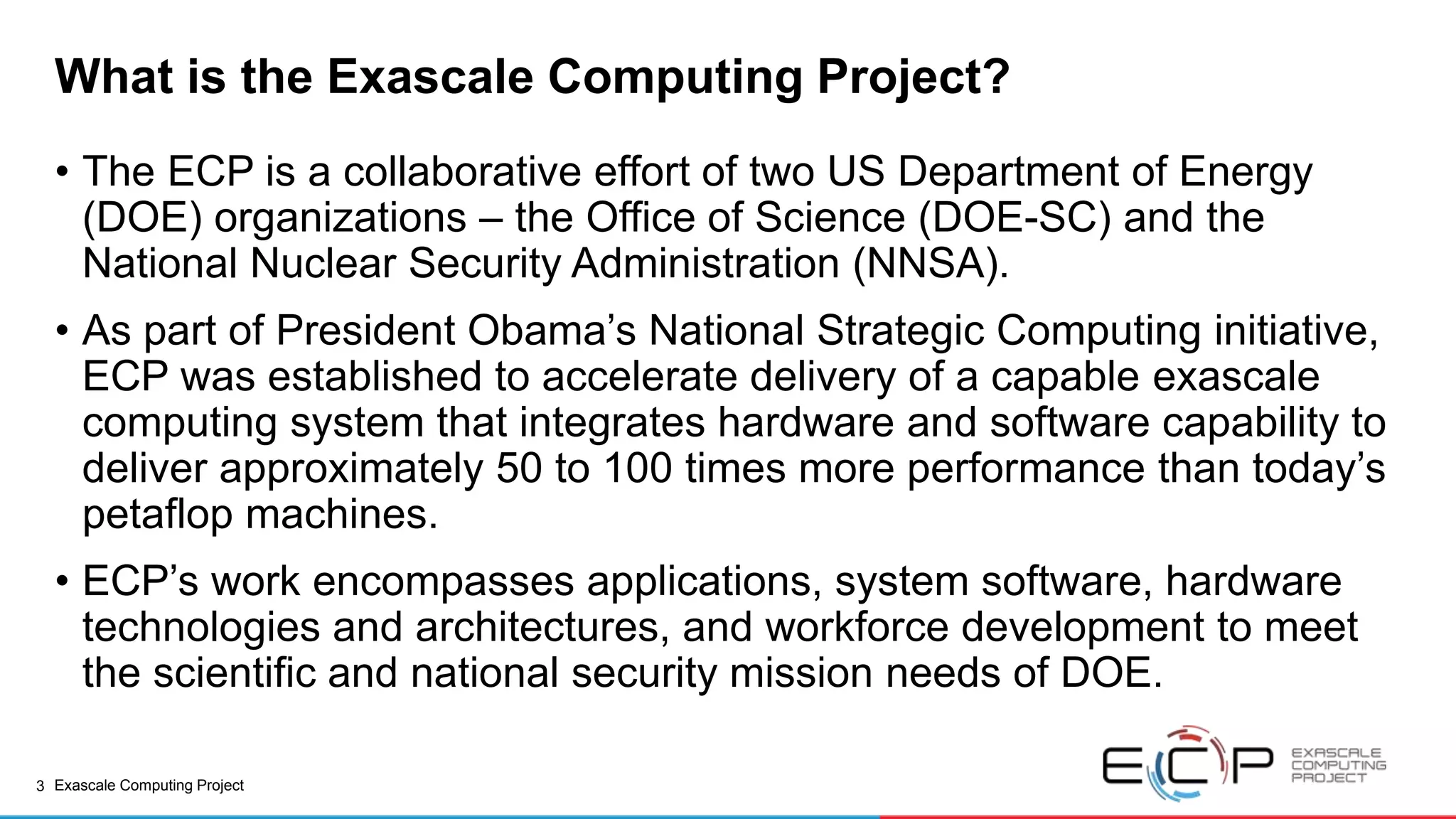 The ECP Exascale Computing Project | PDF