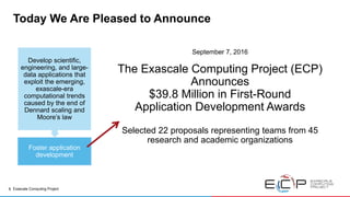 The ECP Exascale Computing Project | PDF