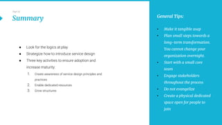 Implementing service design in the organisation | PPT