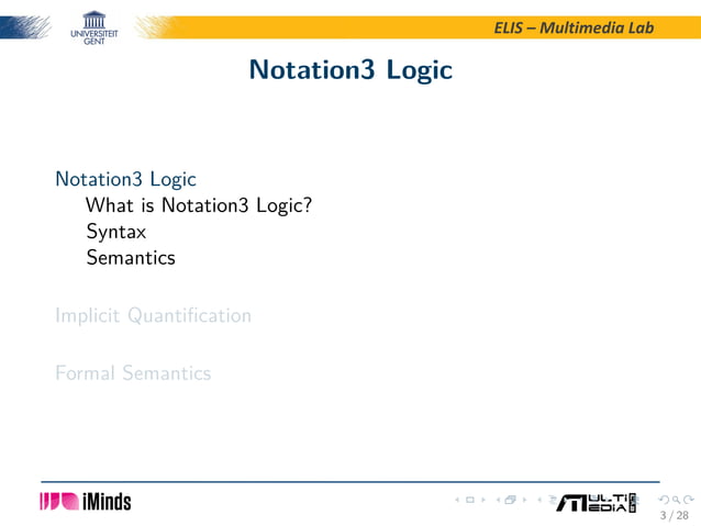 RuleML 2015: Semantics of Notation3 Logic: A Solution for Implicit Quantification | PDF