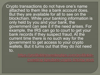 Does Crypto Tracing Work? | PPT