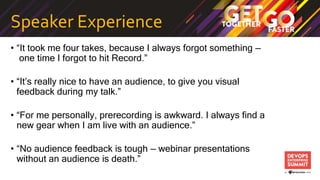 Speaker Recording Tips For Virtual DevOps Enterprise (And Why We're Pre ...