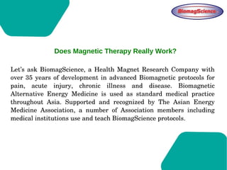 Does biomagenetic pain relief therapy really work | PPT