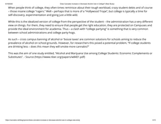 Does Cannabis Increase or Decrease College Alcohol Use? | PPT