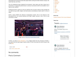 Does dota 2 deserve a spot on espn | PPT