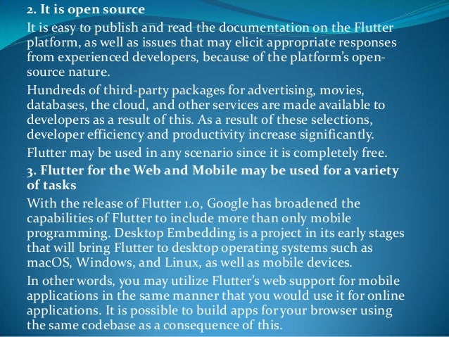 Does Flutter Offer Distinctive Cost Advantages | PPT