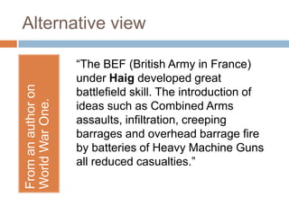 Does Haig Deserve The Title ‘Butcher Of | PPTX