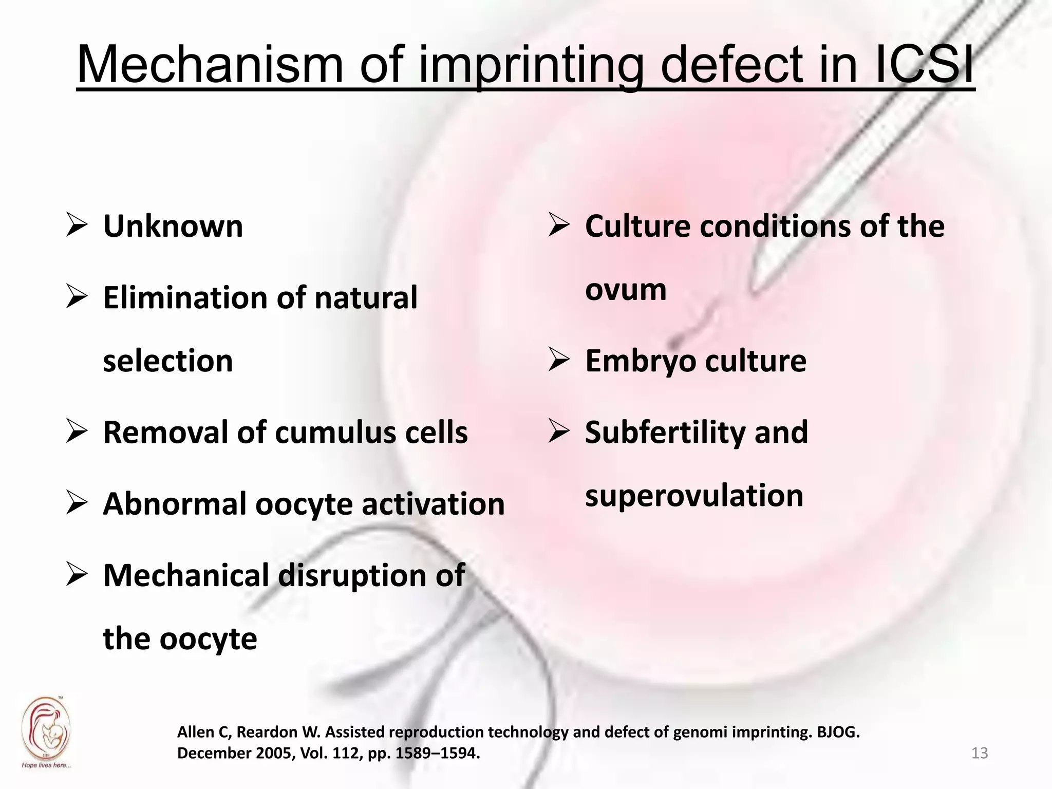 Does icsi causes genetic defects | PPTX