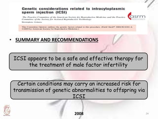 Does icsi causes genetic defects | PPTX